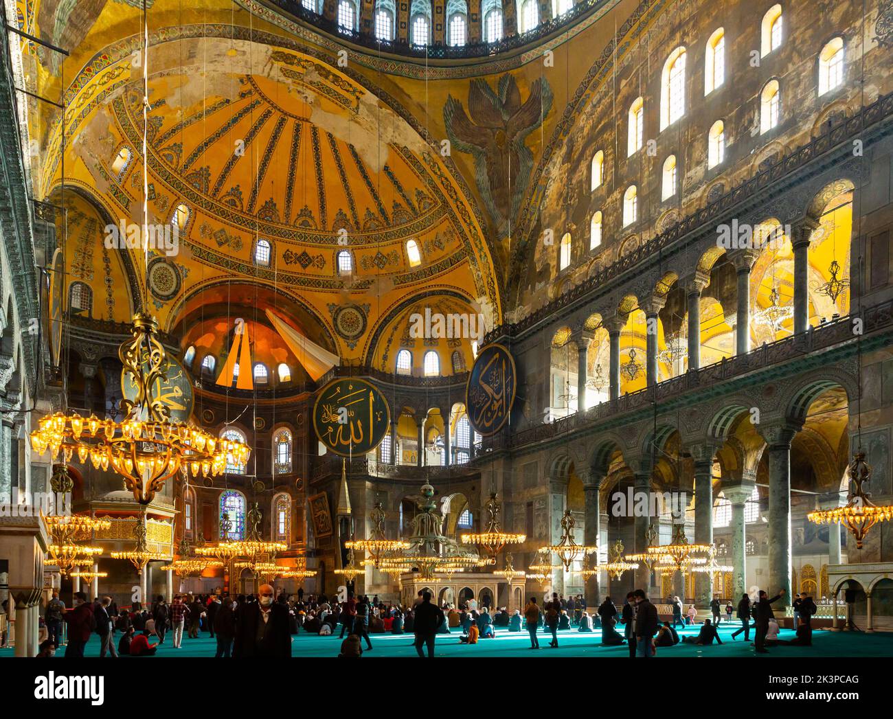 Interior of Hagia Sophia Holy Grand Mosque, Istanbul, Turkey Stock Photo - Alamy