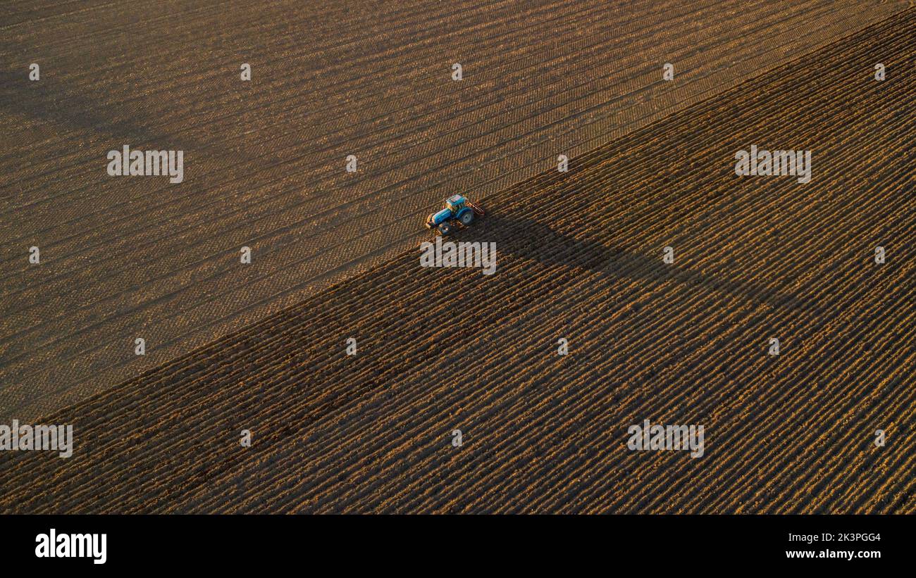 Farmer plowing, erosion hi-res stock photography and images - Alamy