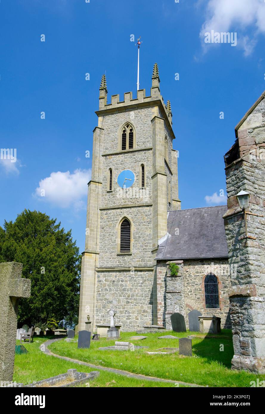 St Nicholas Church, Montgomery, North Wales, United Kingdom Stock Photo ...