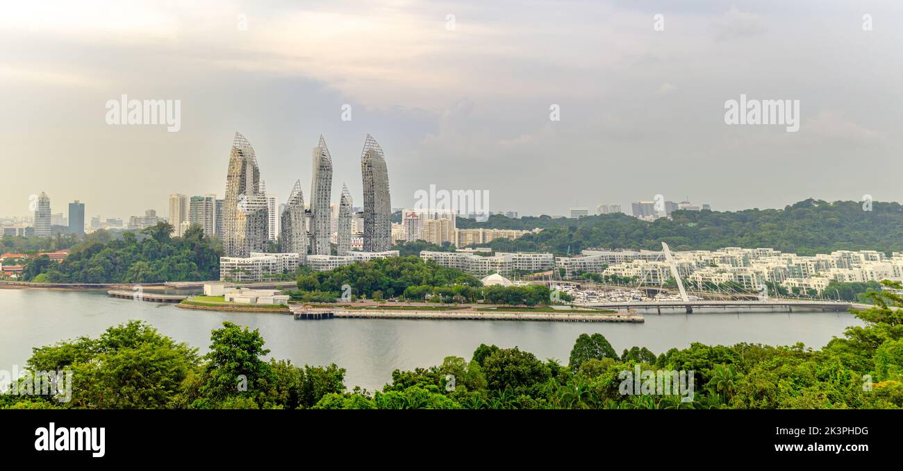 Mount Faber and beautiful luxury condominiums, Reflections and Corals ...