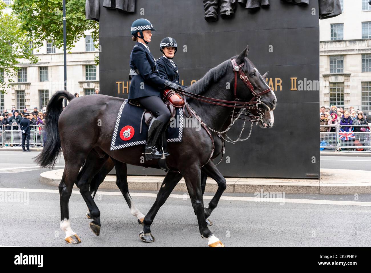 Mounted Female Police Officers Pass By The Women Of World War Two ...