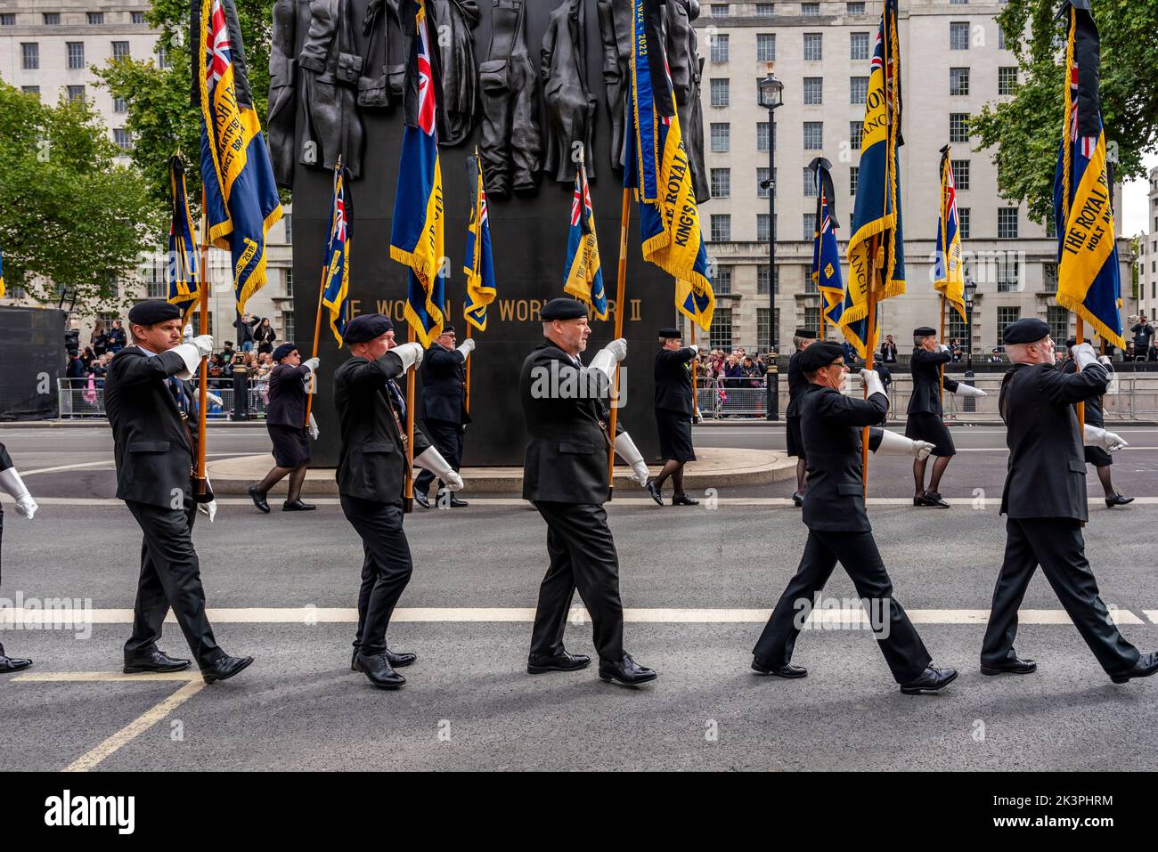 The Royal British Legion March Down Whitehall To Take Part In The Queen ...