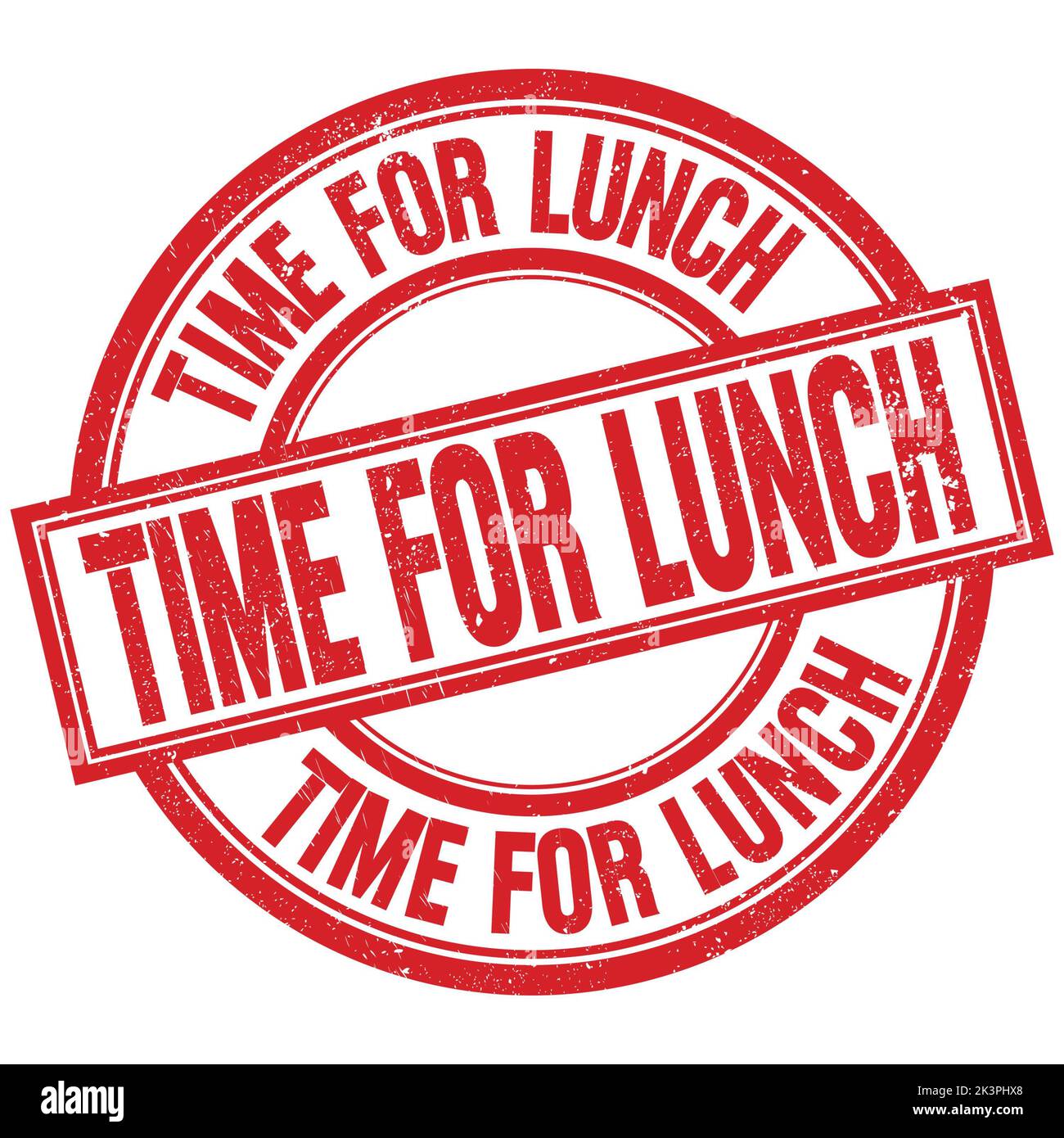 TIME FOR LUNCH text written word on red round stamp sign Stock Photo ...