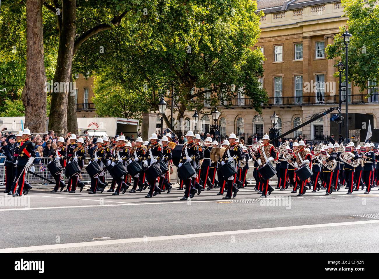 A British Army/Royal Marines Band Performs During The Queen Elizabeth ...