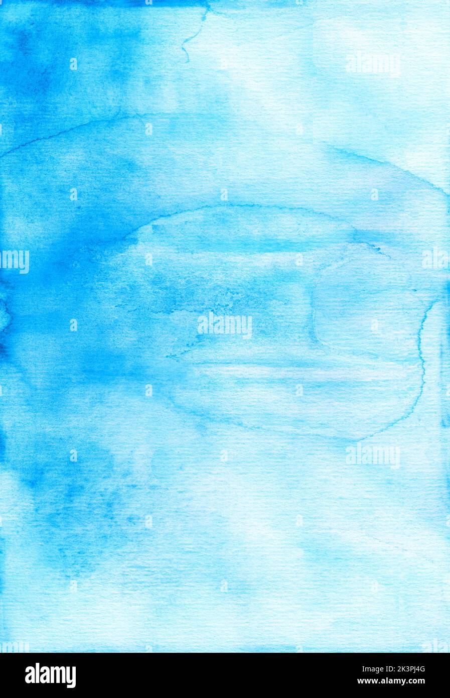 Watercolor old light blue and white gradient background texture. Pastel ...