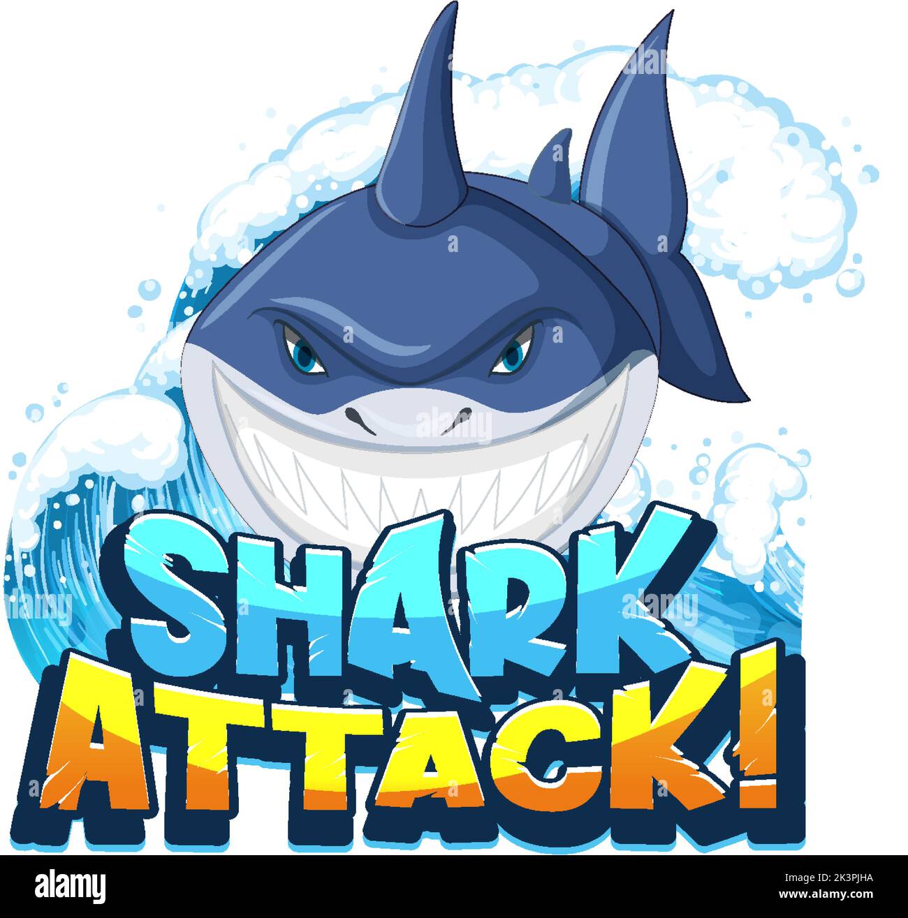Font design for words shark attack illustration Stock Vector Image ...