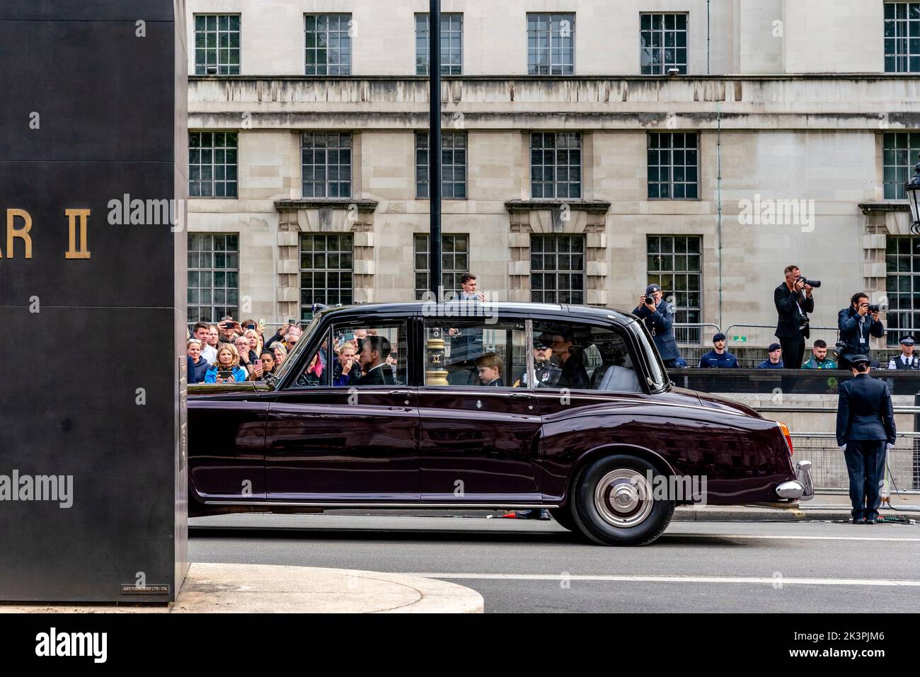The Royal Car With The Princess of Wales and Prince George Follows The ...