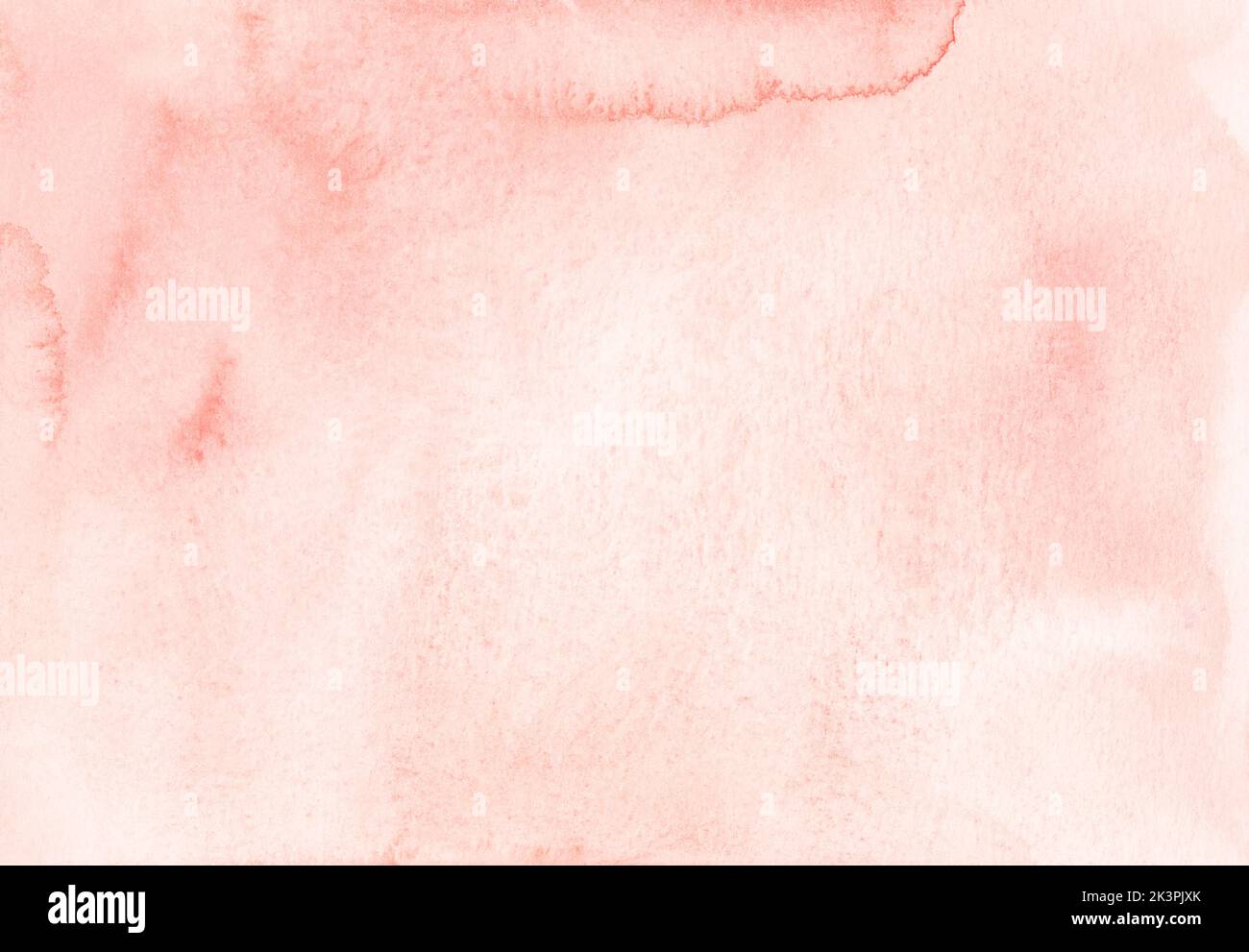 Watercolor light coral background painting. Watercolour pastel pink ...