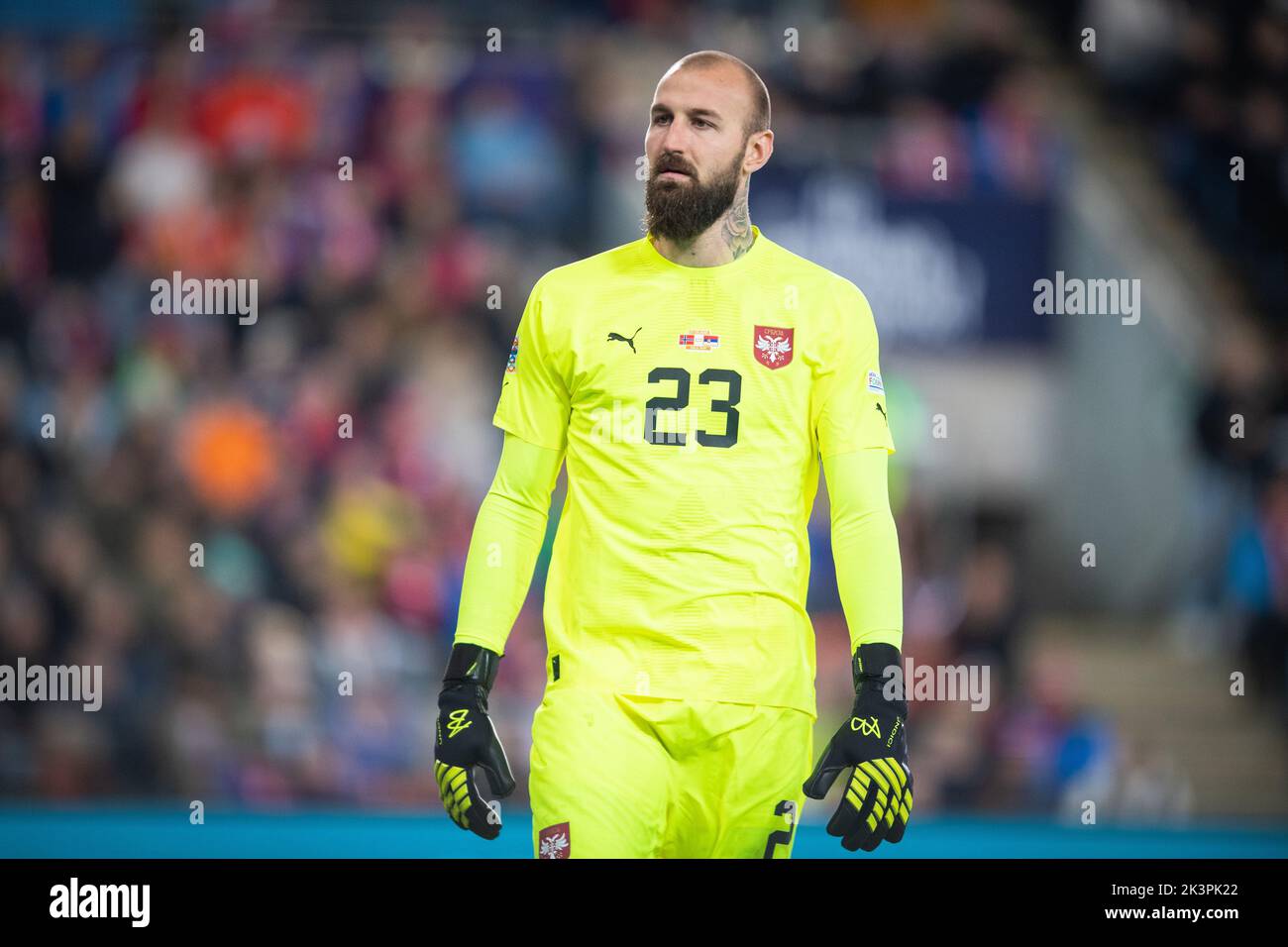 Oslo, Norway. 27th Sep, 2022. Goalkeeper Vanja Milinkovic-Savic (23) of ...