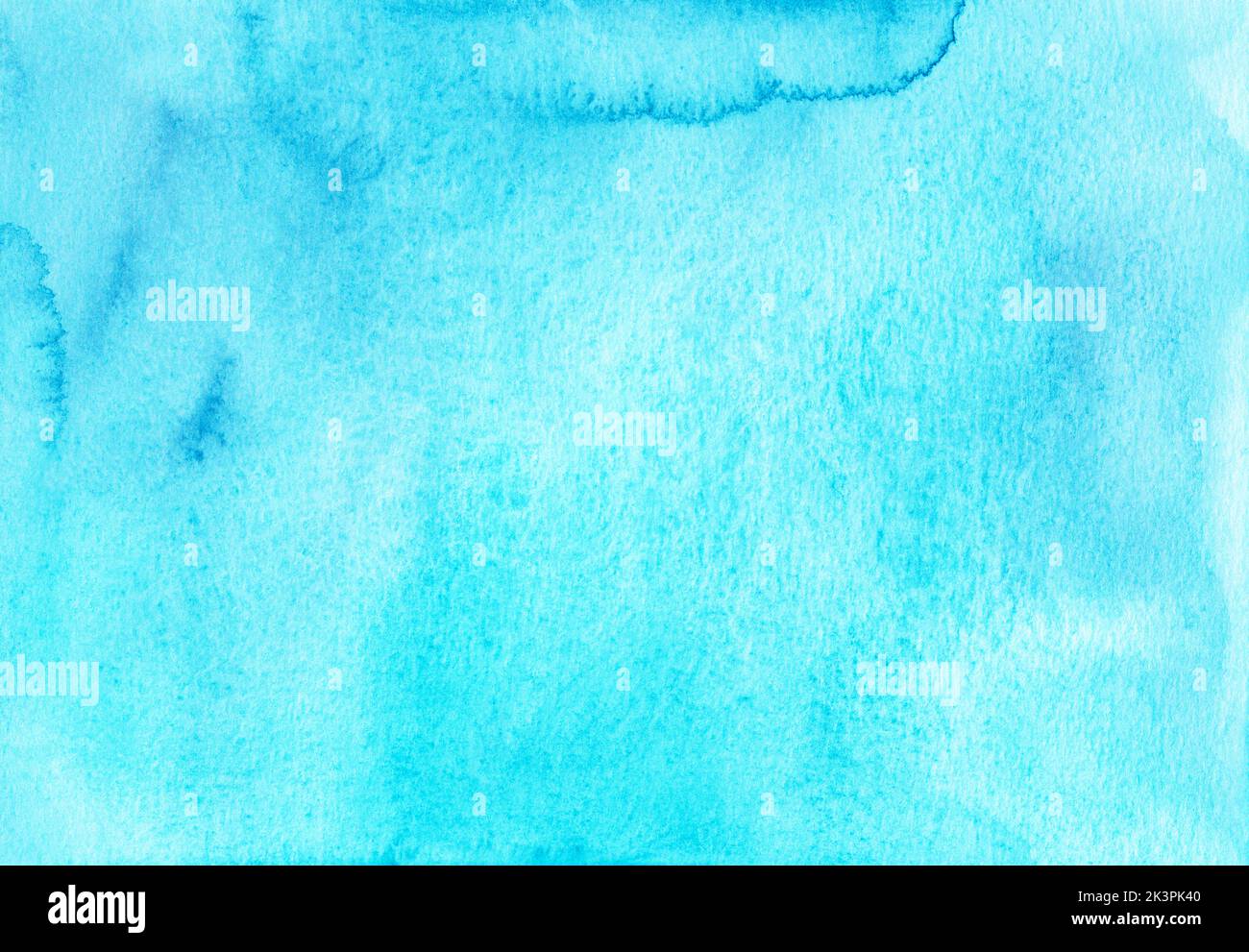 Watercolor light cyan blue background texture. Watercolour turquoise ...