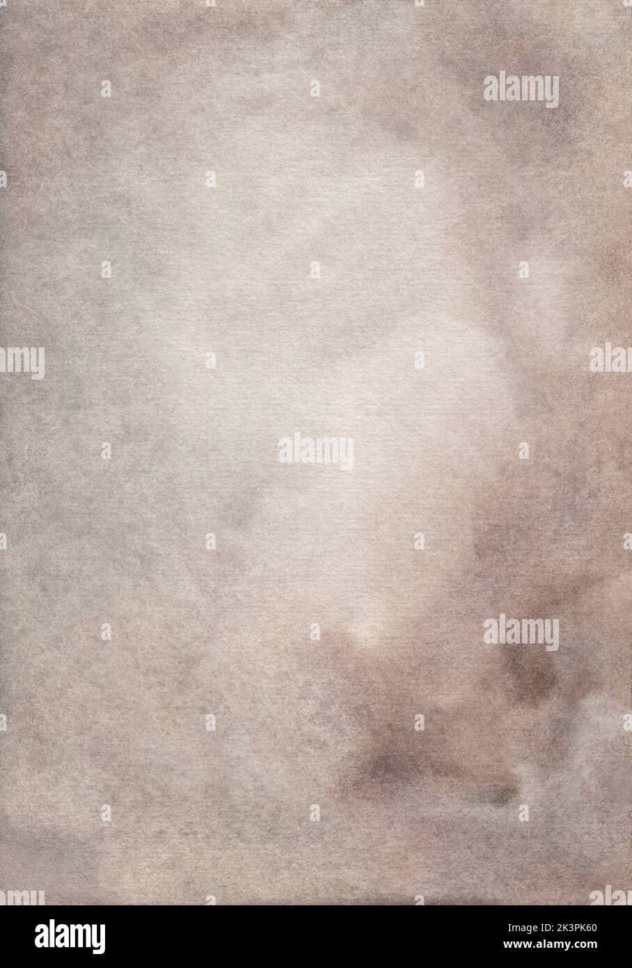 Watercolor calm brown and gray background painting. Taupe color overlay ...