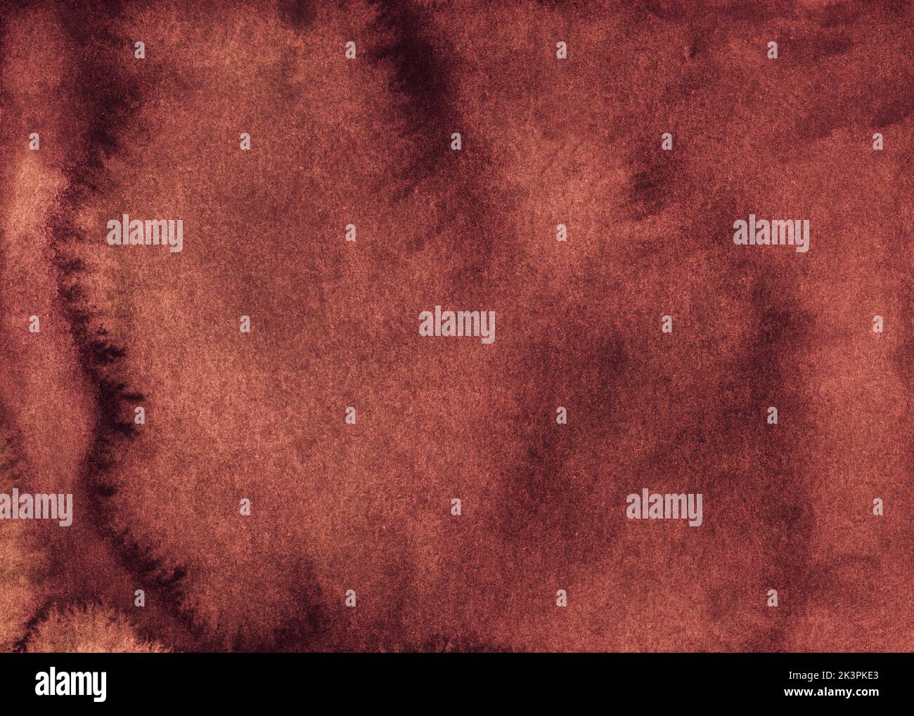 Watercolor old rusty red color background. Elegant deep red backdrop ...