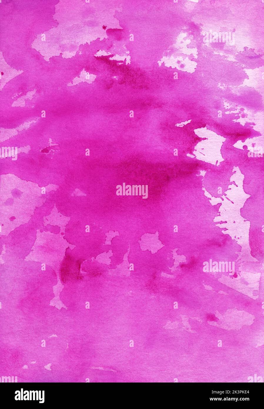 Watercolor bright pink splash background texture. Fuchsia liquid ...