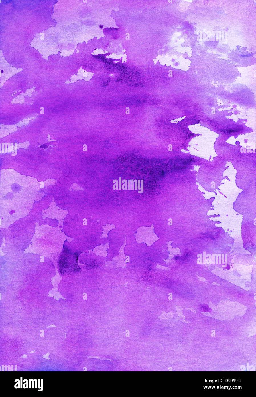 Watercolor purple splash background texture. Violet and pink liquid ...