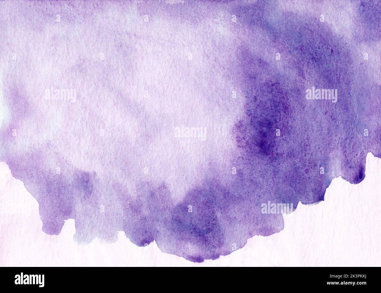 Watercolor purple spot on white background texture. Stains on paper ...