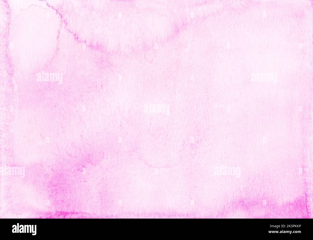 Watercolor pastel fuchsia background painting. Watercolour light rose ...