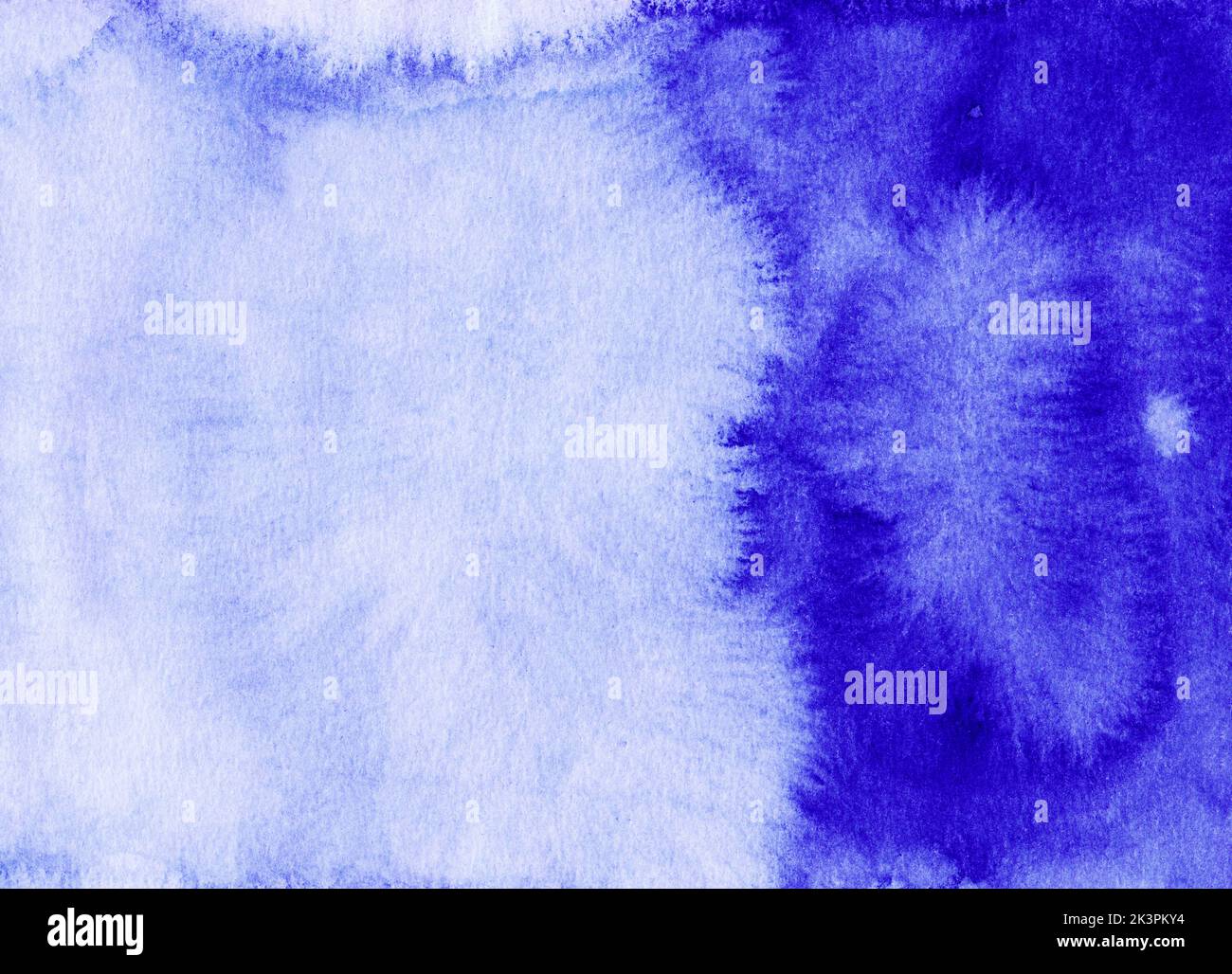 Watercolor old deep royal blue and white gradient background, hand ...