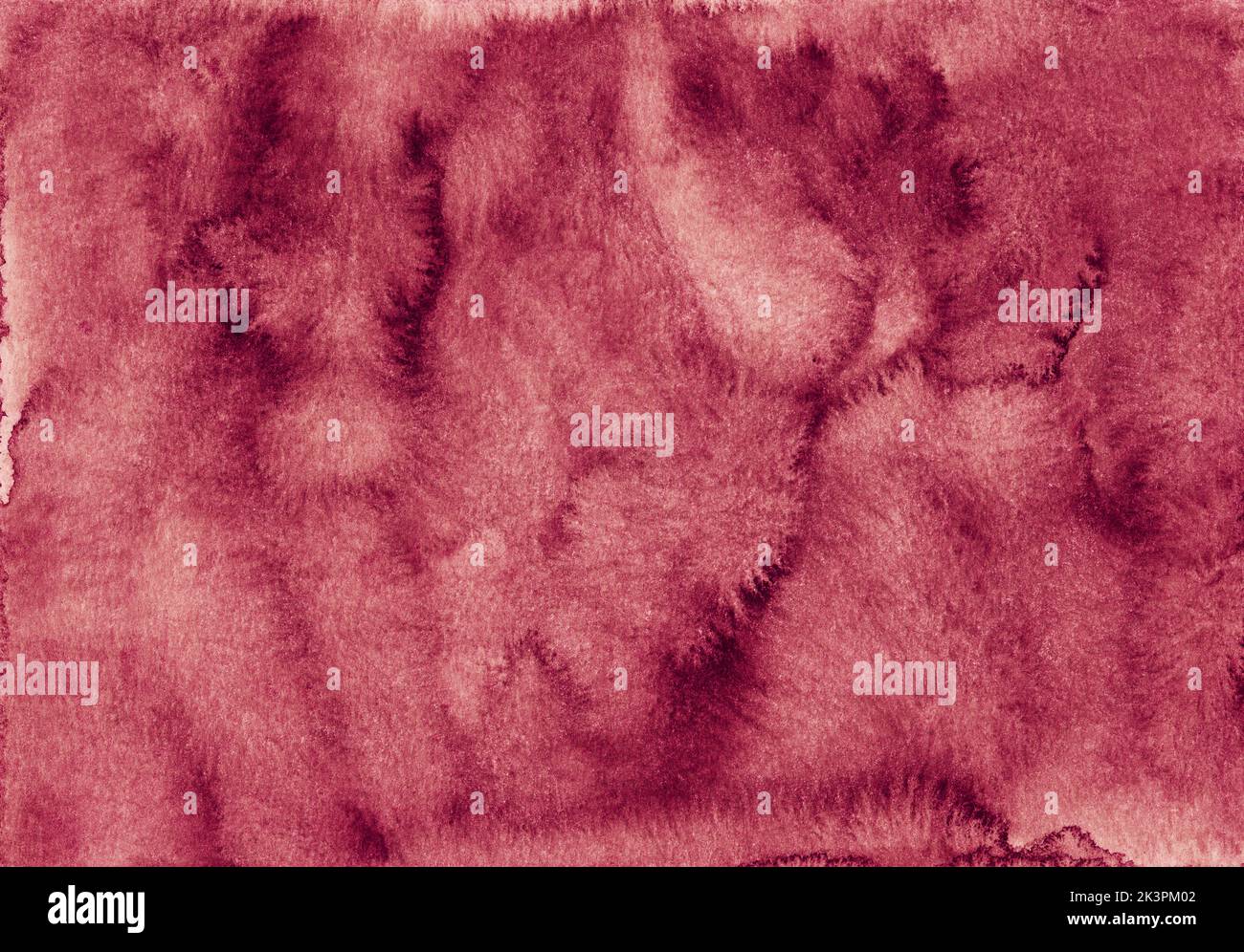 Watercolor liquid red texture background. Stans on paper. Ruby color ...