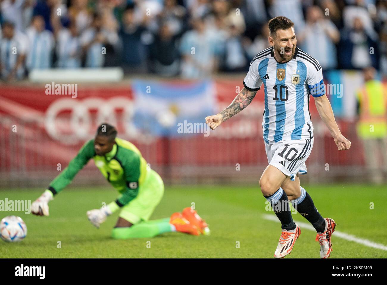 Harrison, NJ - September 27, 2022: Lionel Messi (10) of Argentina ...