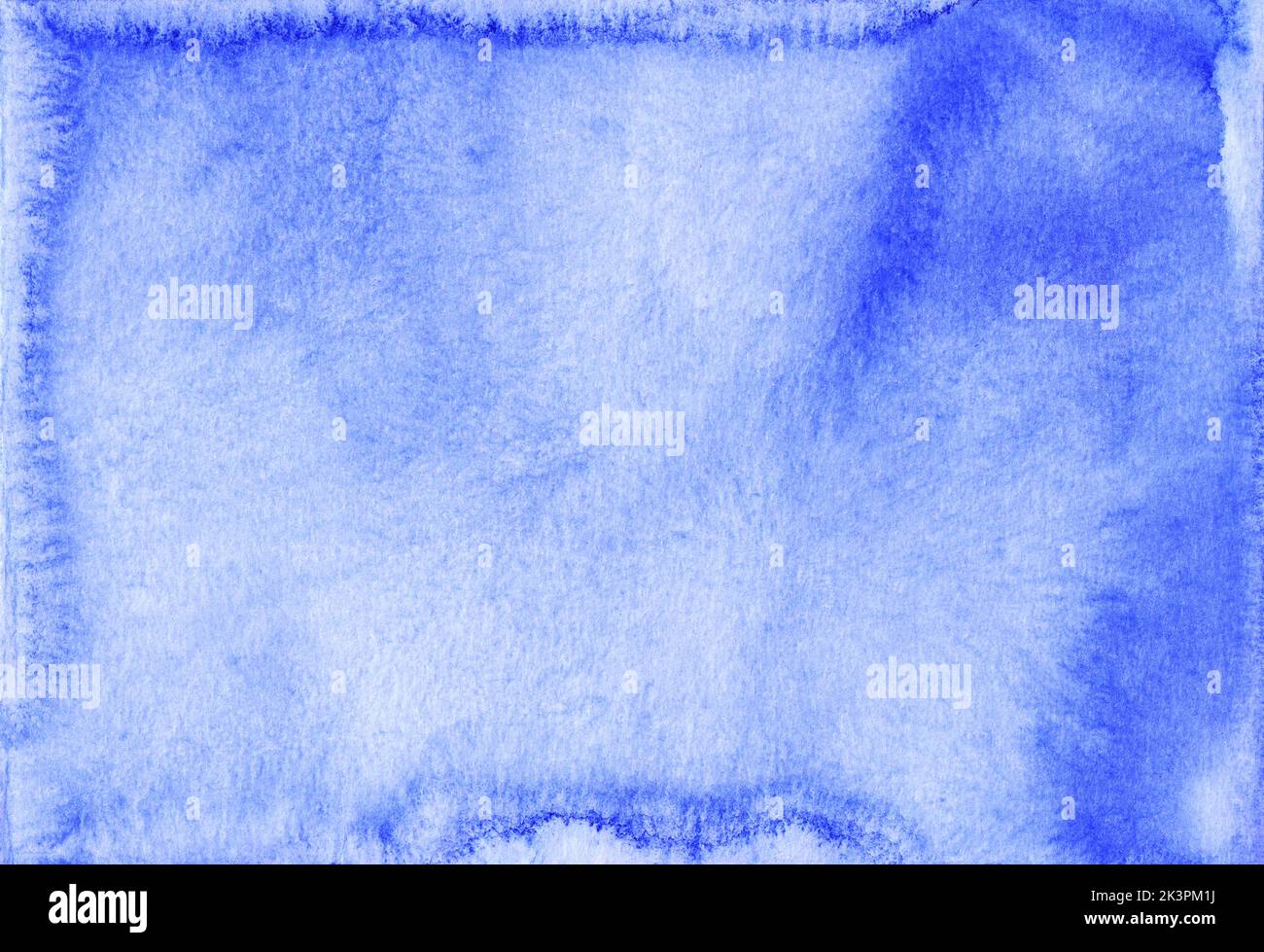 Watercolor royal blue background painting texture. Azure liquid ...