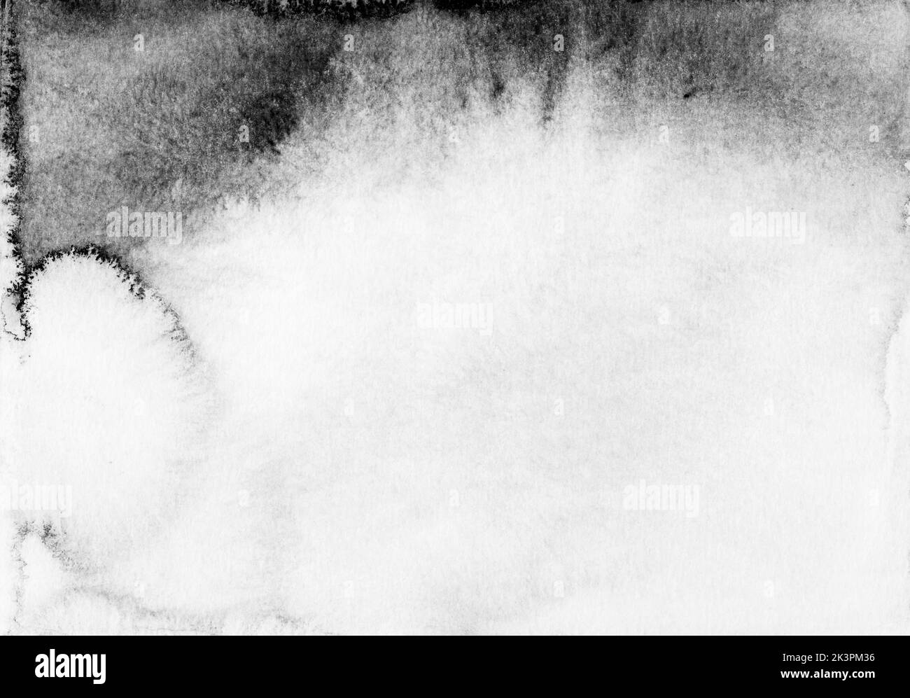 Watercolor old black and white gradient background texture. Monochrome ...