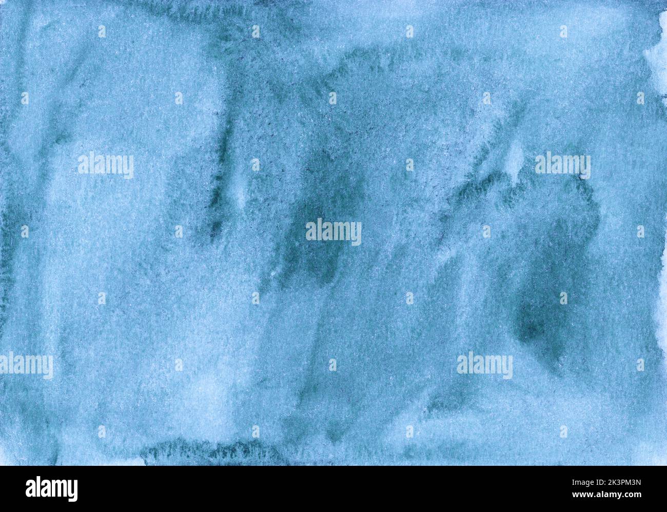 Watercolor old dirty blue background painting texture. Teal blue ...