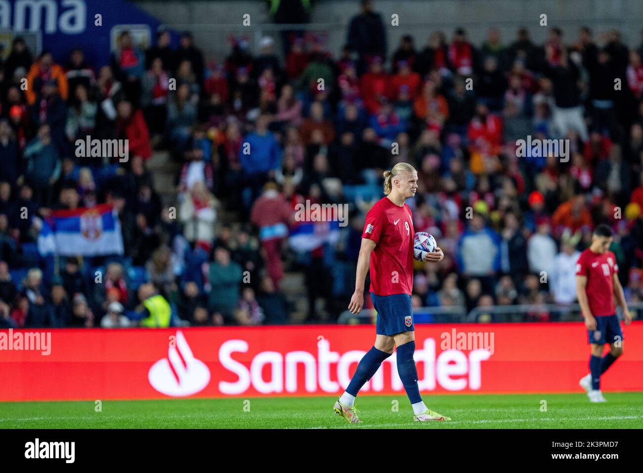 Oslo 20220927.Erling Braut Haaland in action during the Nations League ...