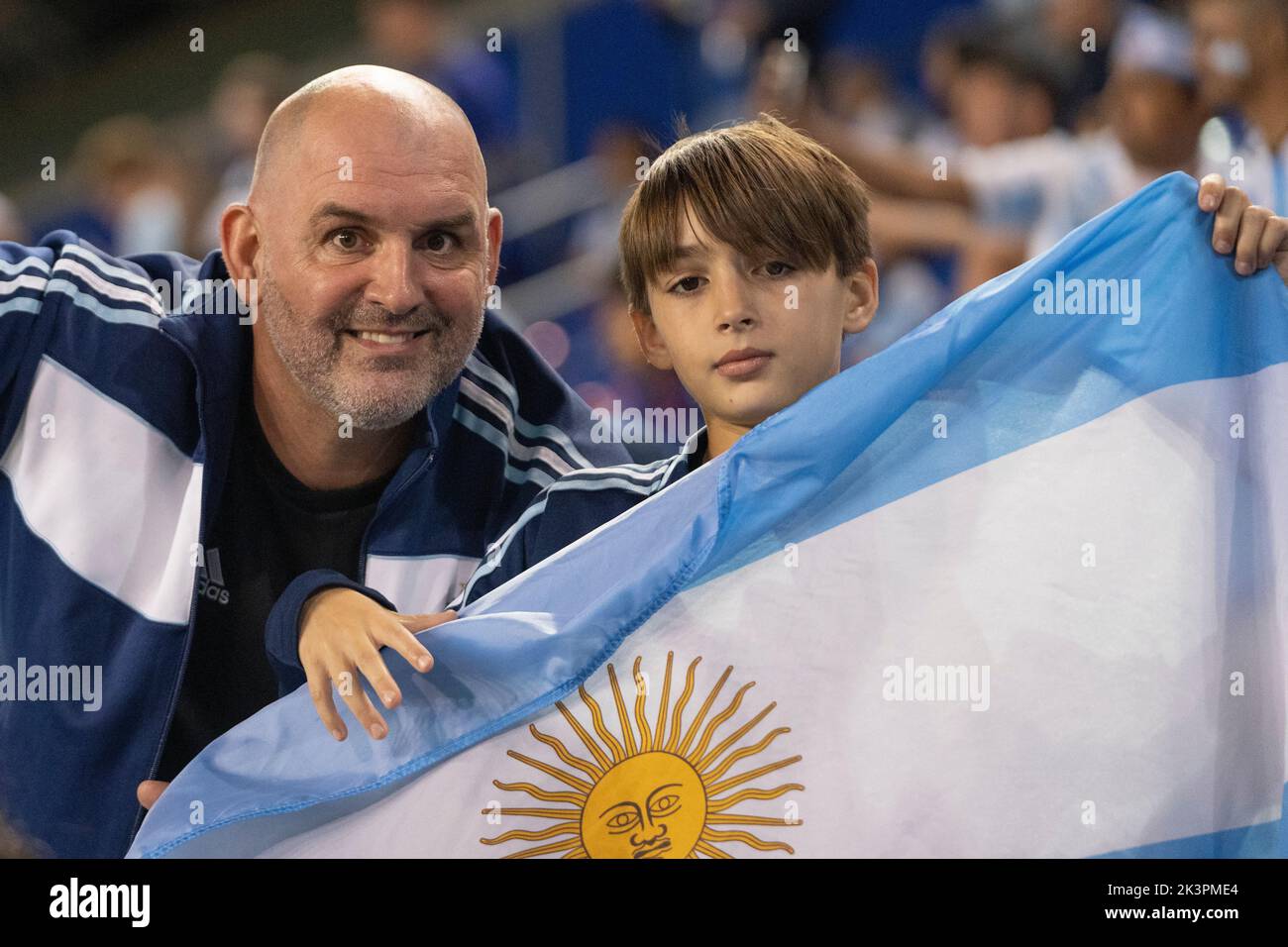 Harrison, NJ - September 27, 2022: Fans attended the friendly football ...