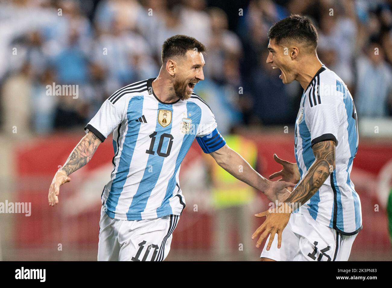 New York, USA. 27th Sep, 2022. Lionel Messi (10) of Argentina ...