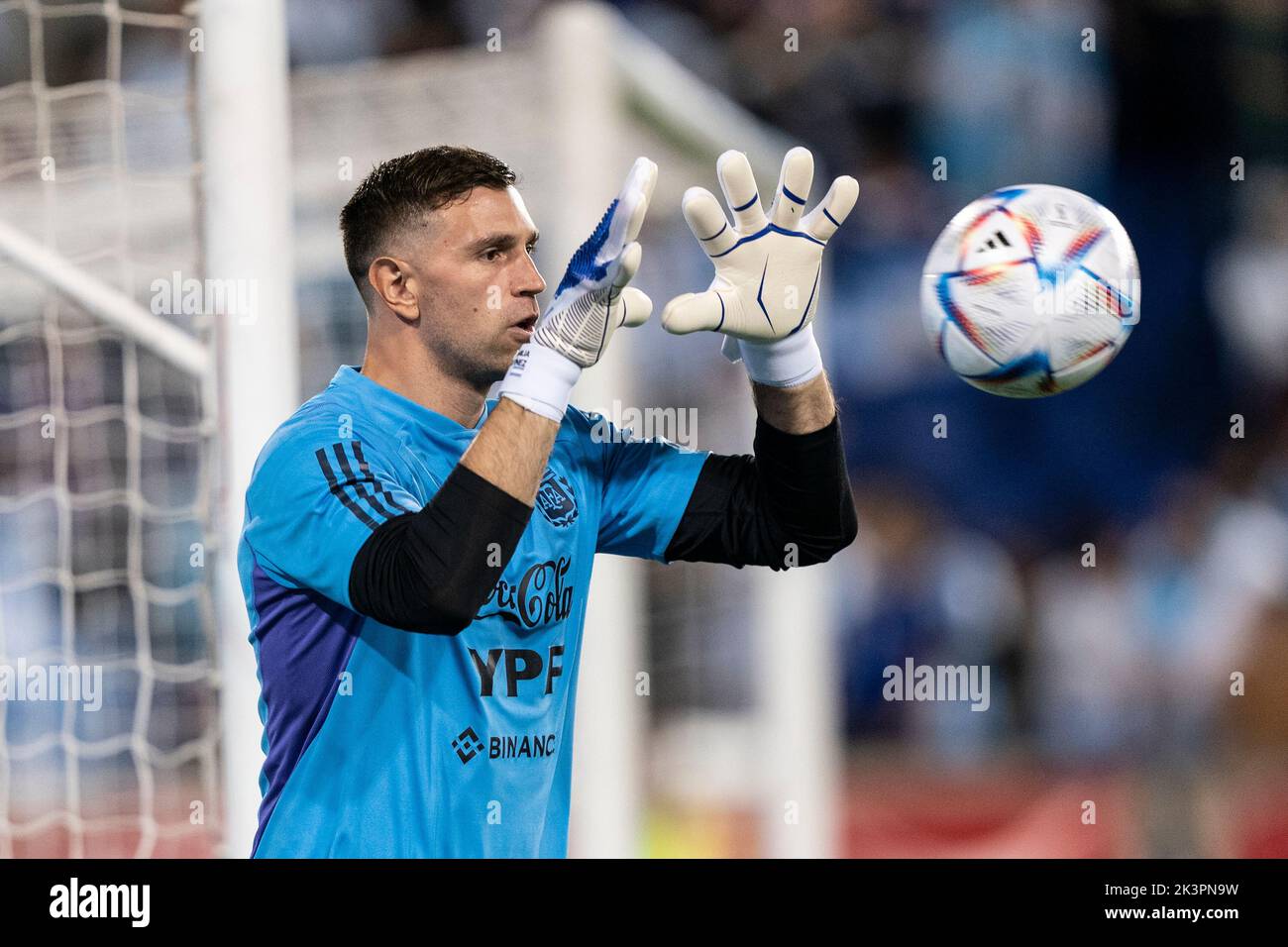 Harrison, NJ, USA, September 27, 2022. Goalkeeper Emiliano Martinez (23 ...