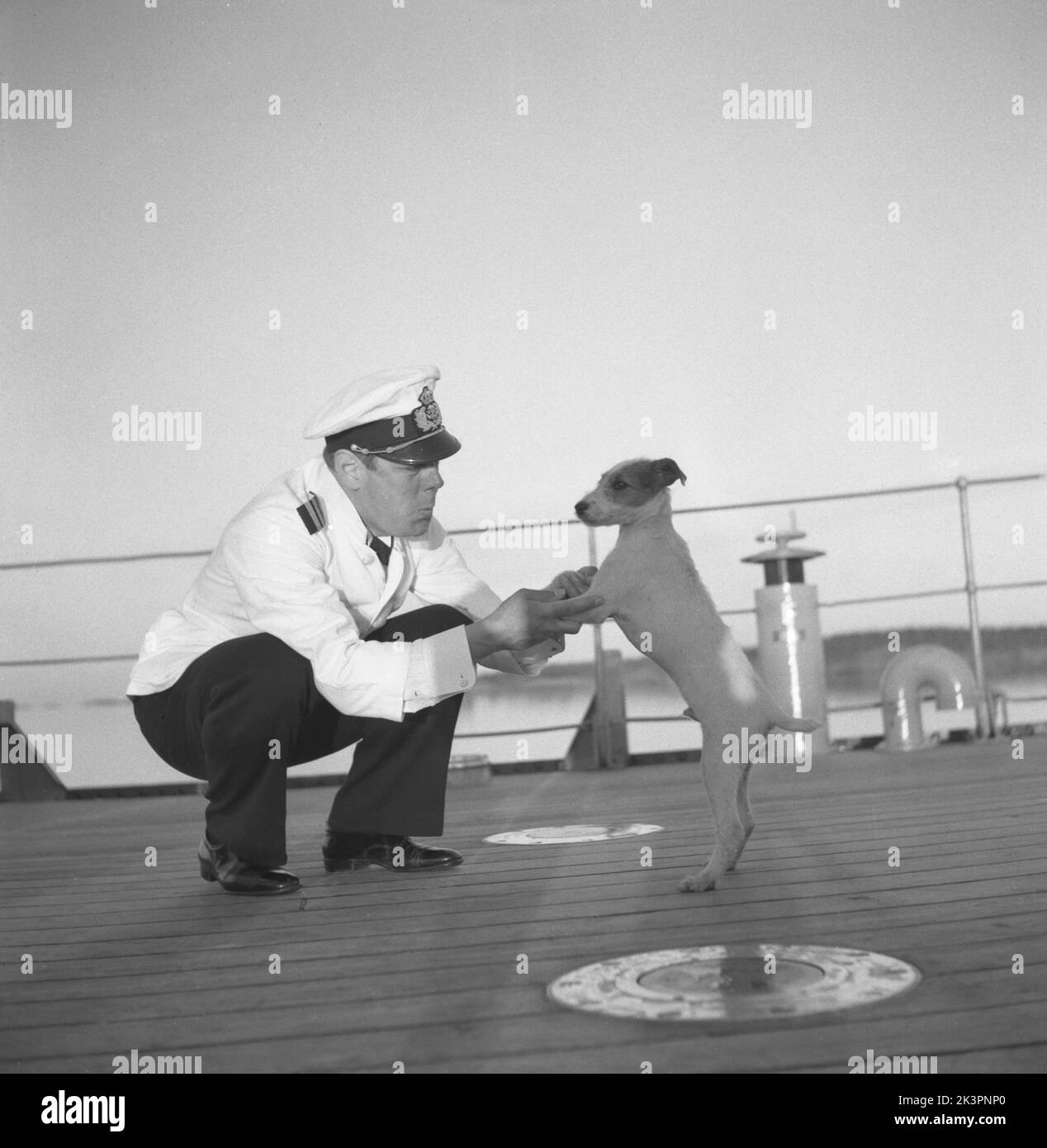 During World war II. The war ship Sverige during navy exercises at sea ...