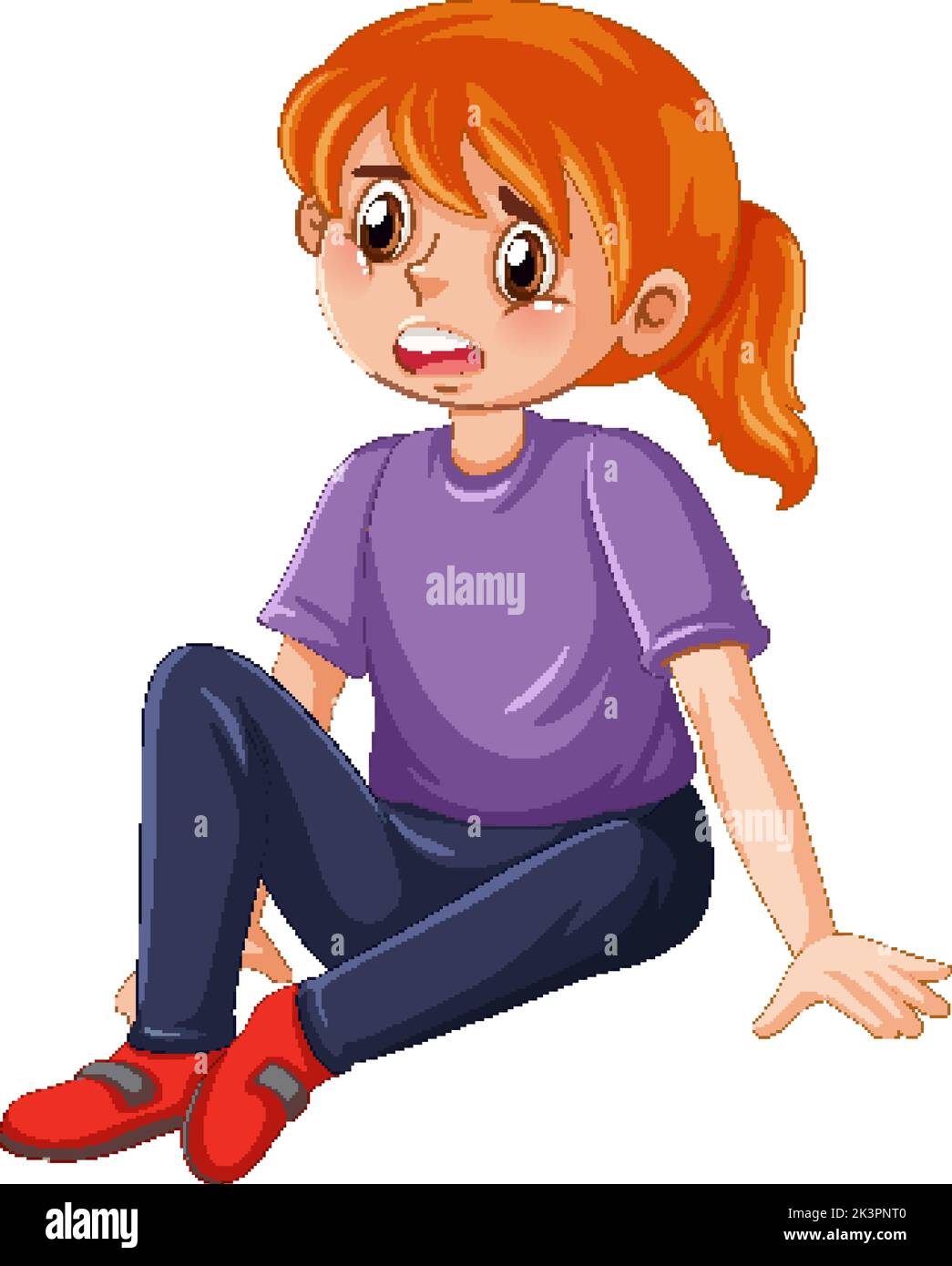 Sad girl cartoon character illustration Stock Vector Image & Art - Alamy