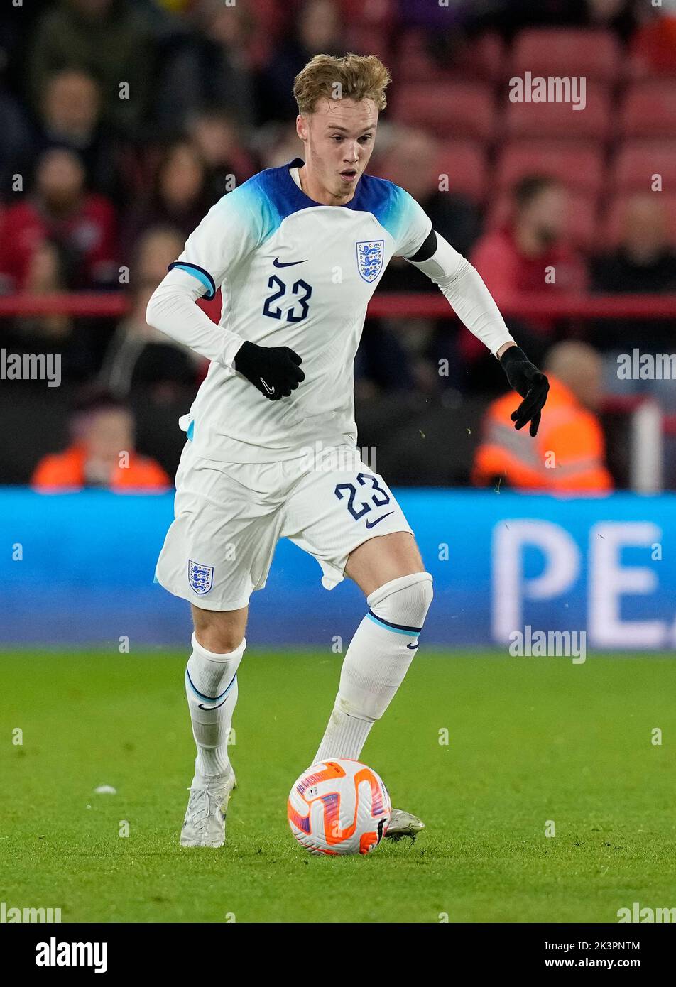 Sheffield, England, 27th September 2022. Cole Palmer of England during ...