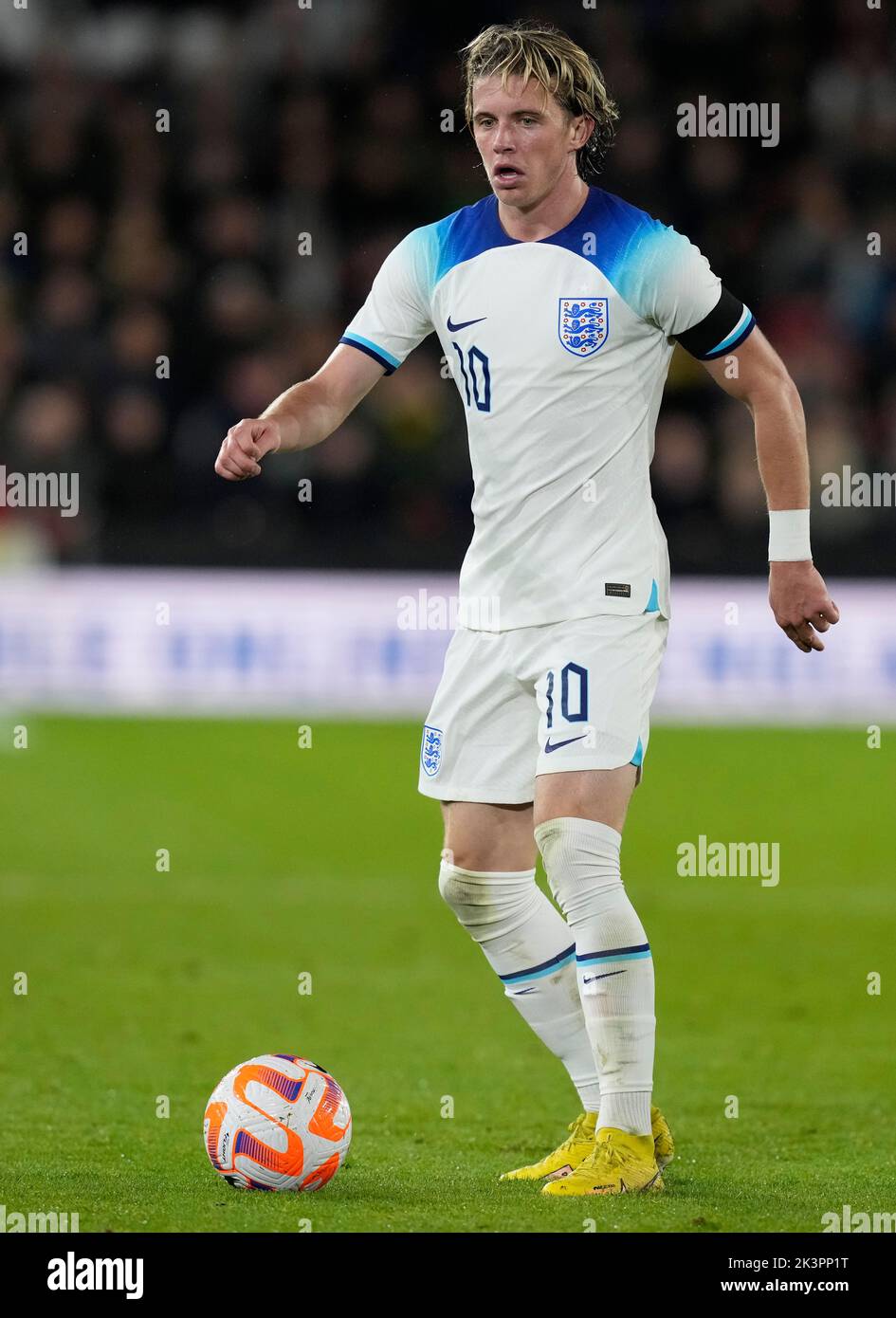 Sheffield, England, 27th September 2022. Connor Gallagher of England ...