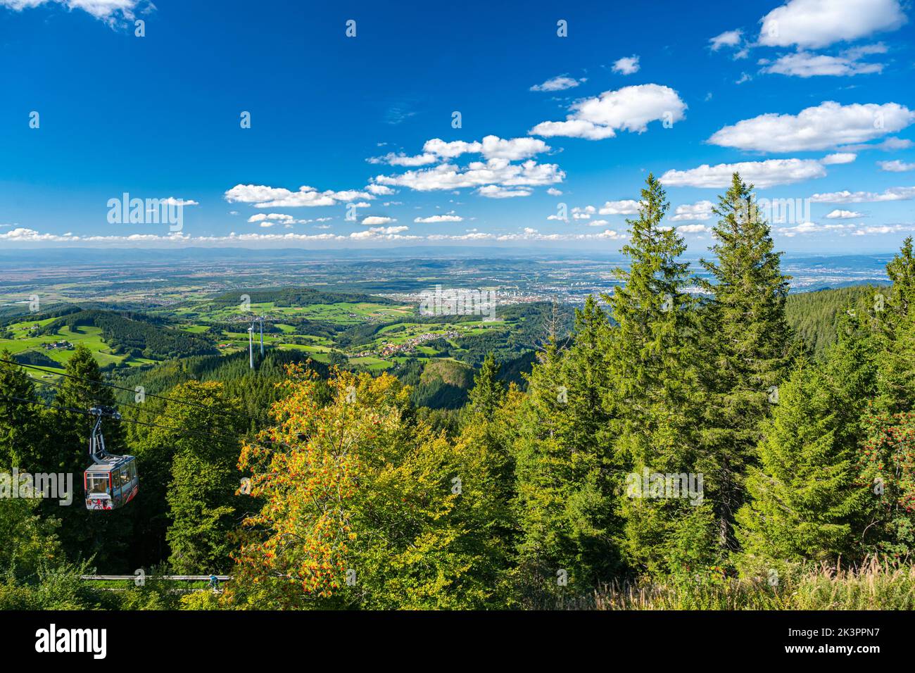 View to Freiburg im Breisgau ,Kaiserstuhl from the top of the ...