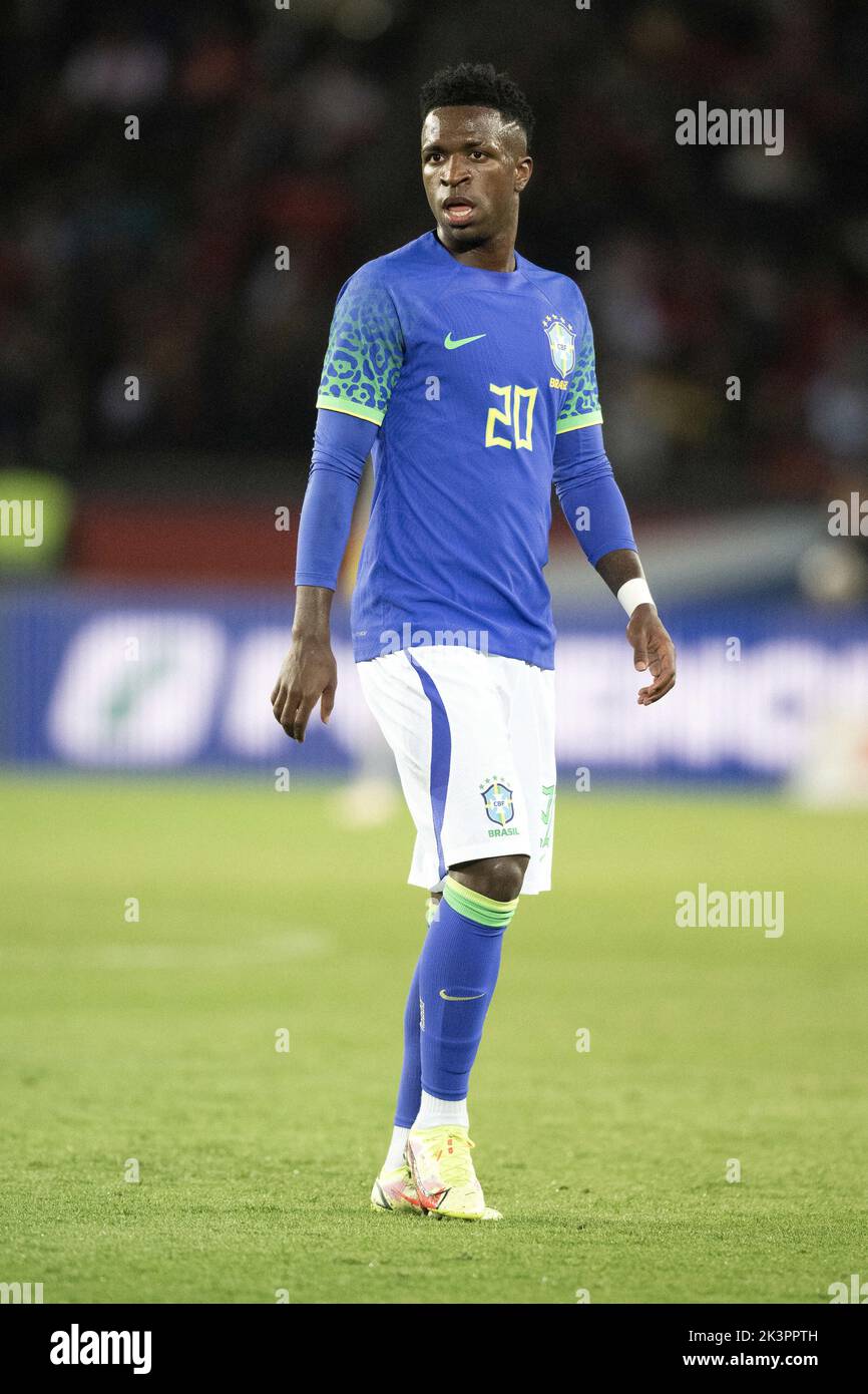 Paris, France, September 27, 2022, Vinicius Jr of Brazil in action ...