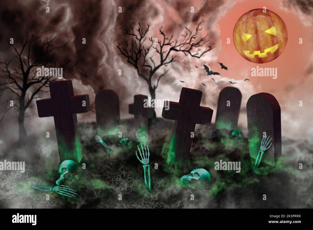 Composite collage illustration of mysterious terrifying atmosphere ...