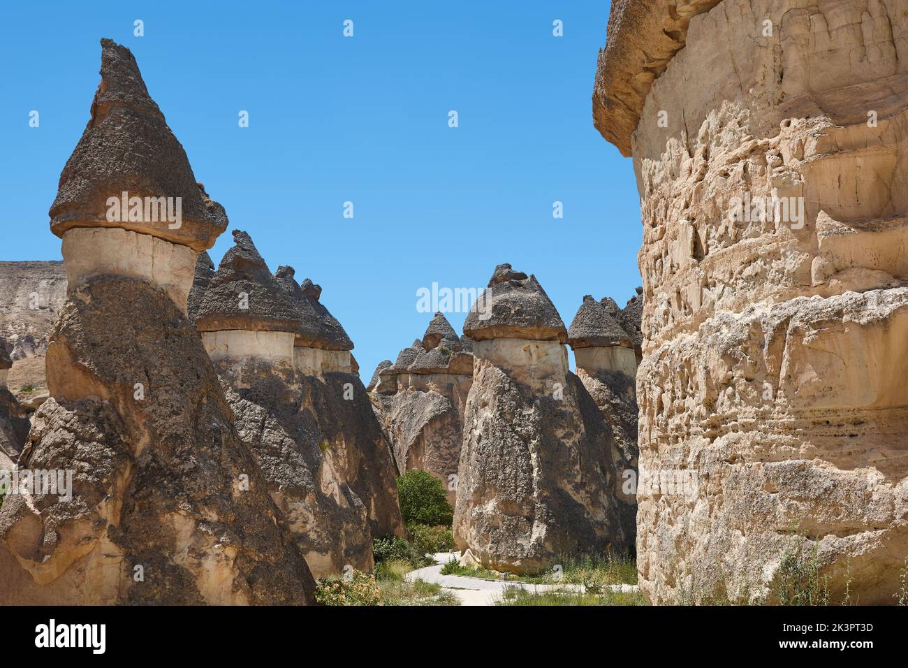 Picturesque rock formations in Pasabag valley. Geological landmark in ...
