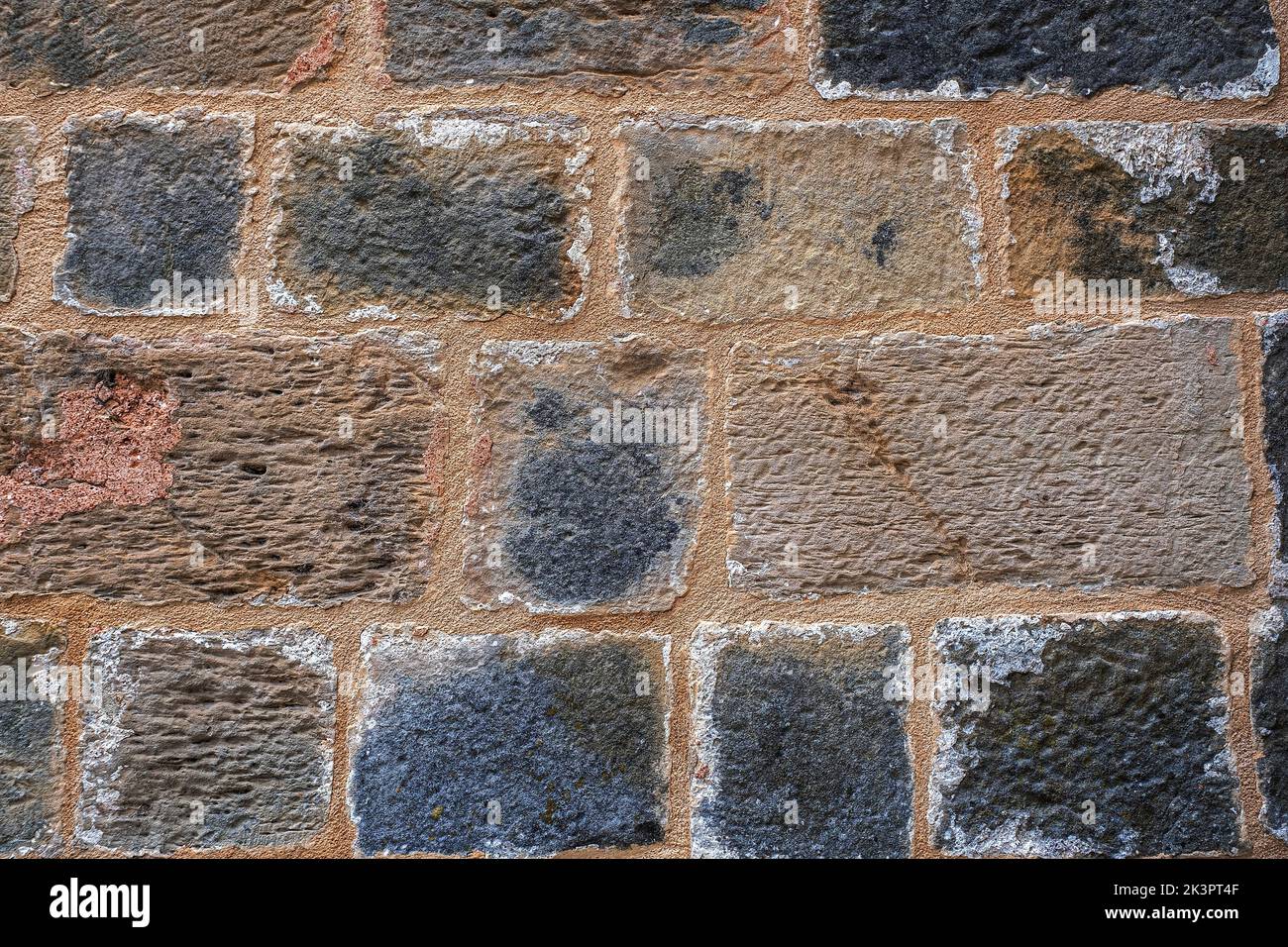 Natural old stone wall texture background with large stones Stock Photo ...