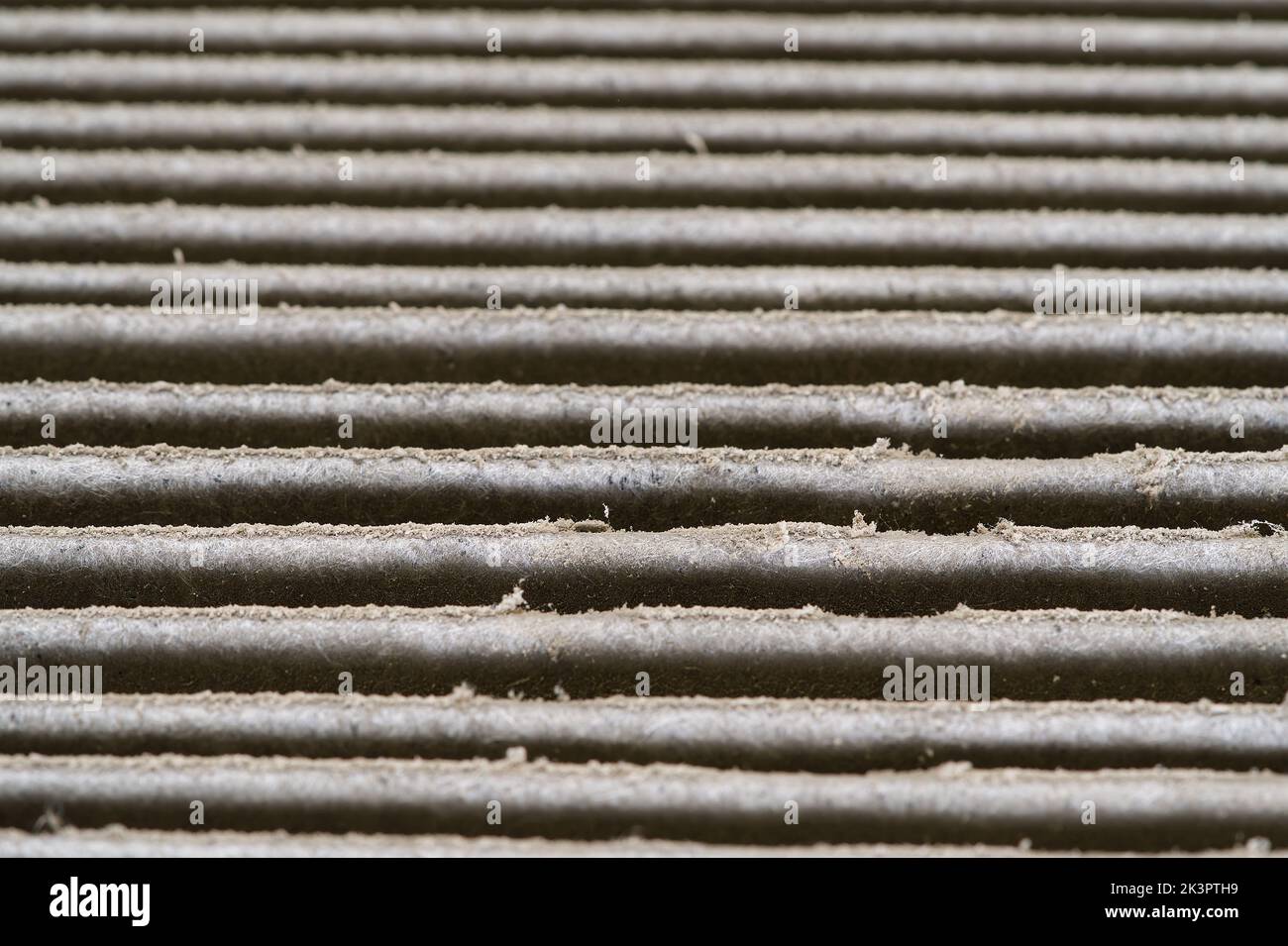 HVAC filter needs to be replaced, Dirty old filter with dust Stock ...