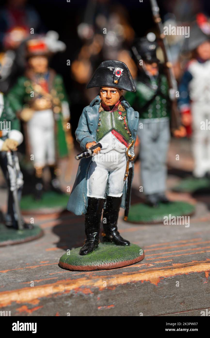 Italy, Flea Market, Toy Figurines of Emperor Napoleon Bonaparte Stock ...