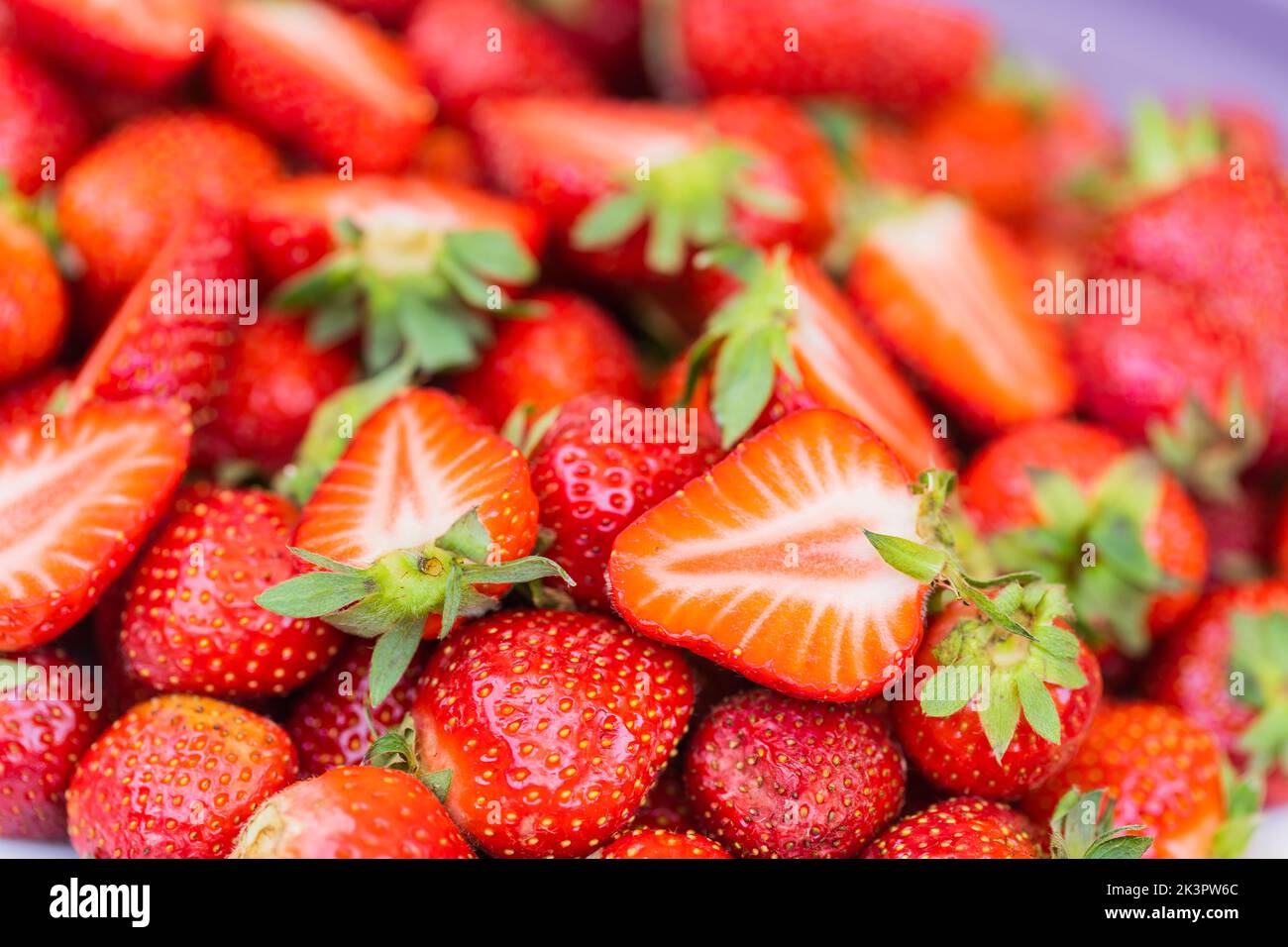 Strawberry fresh organic berries macro. Fruit background - healthy ...