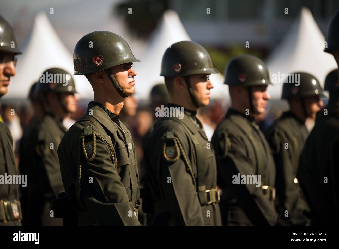 Izmir, Turkey - September 9, 2022: Turkish soldiers at the ceremony of ...