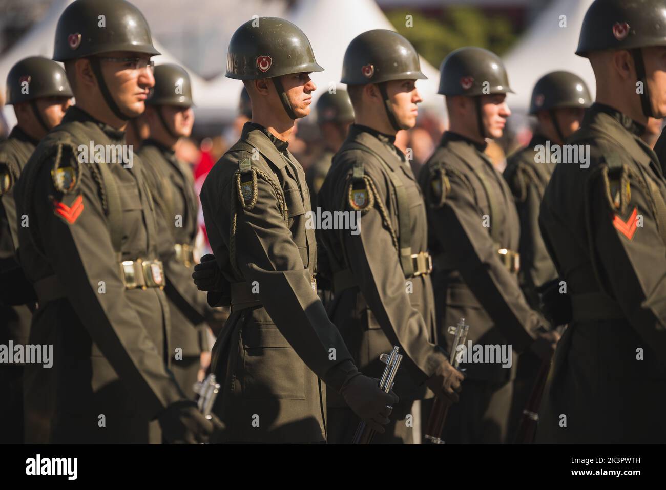 Izmir, Turkey - September 9, 2022: Turkish soldiers at the ceremony of ...