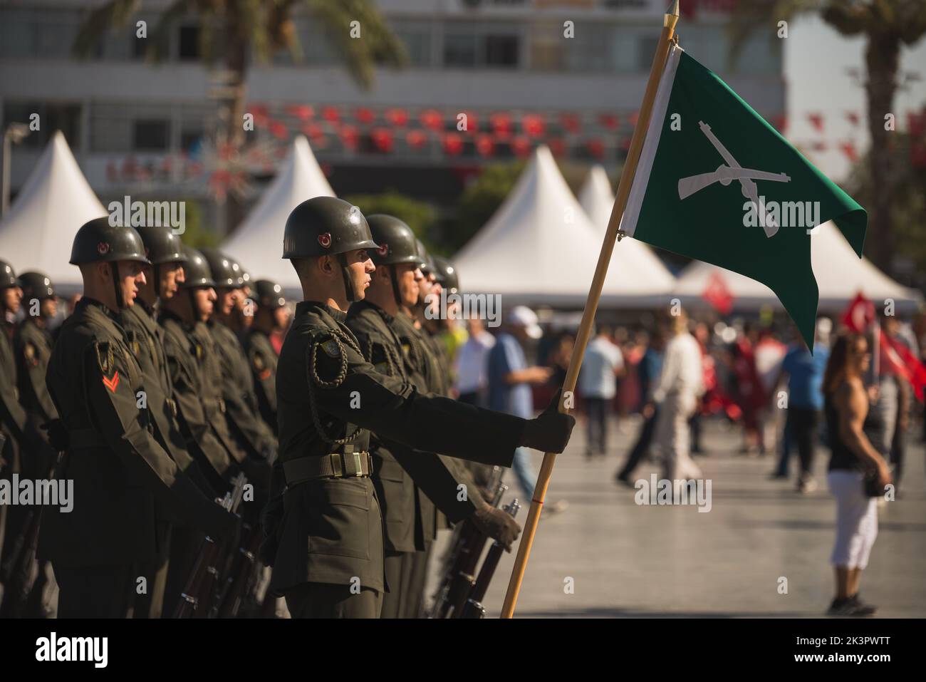 Izmir, Turkey - September 9, 2022: Turkish soldiers at the ceremony of ...