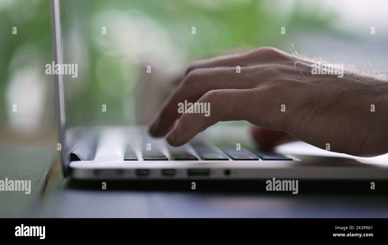 Businessman types on modern keyboard hi-res stock photography and ...