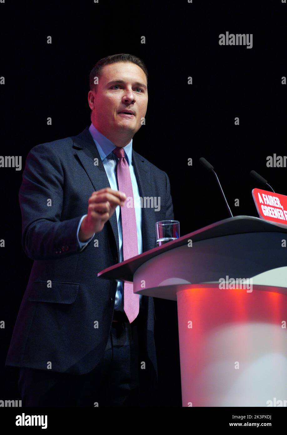 Shadow Health Secretary Wes Streeting speaking during the Labour Party ...