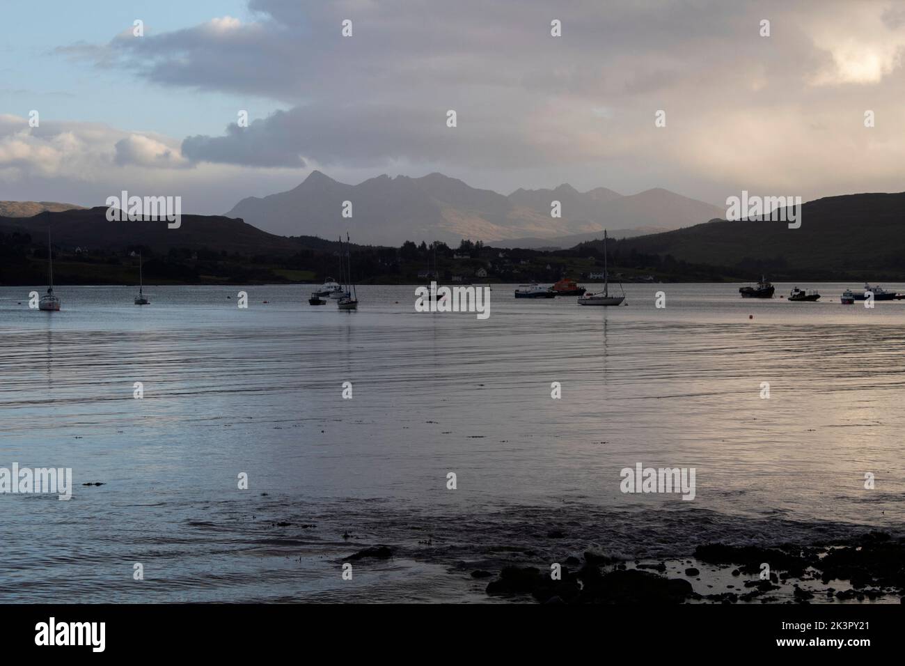 View across the Bay of Lovely Muck, Portree Isle of Skye, Inner ...