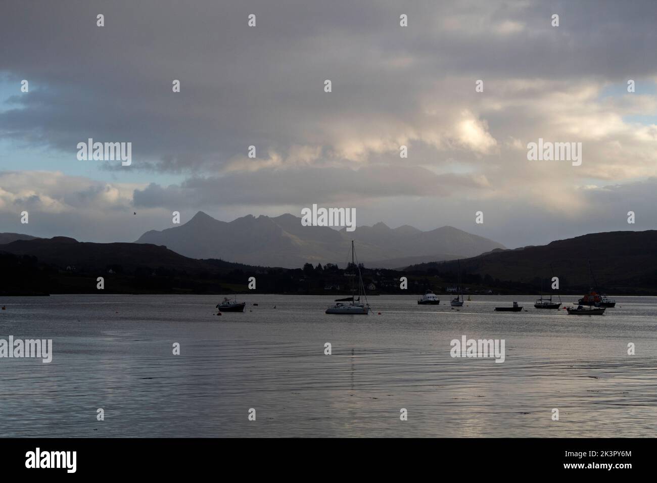View across the Bay of Lovely Muck, Portree Isle of Skye, Inner ...