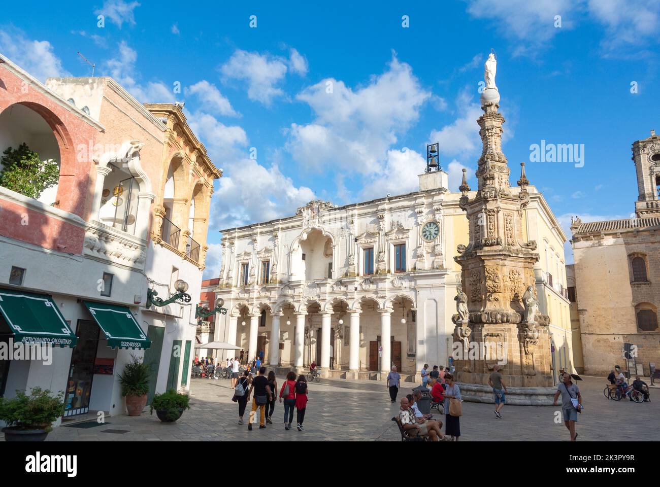A cylindrer at piazza Antonio Salandra, Nardo, Lecce,south Italy Stock ...
